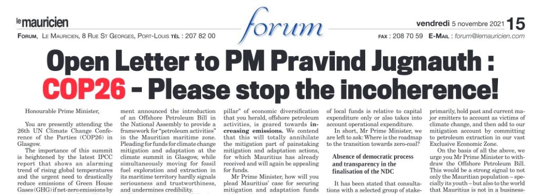 PML Open Letter to the Prime Minister – NDC and Offshore Petroleum Bill ...